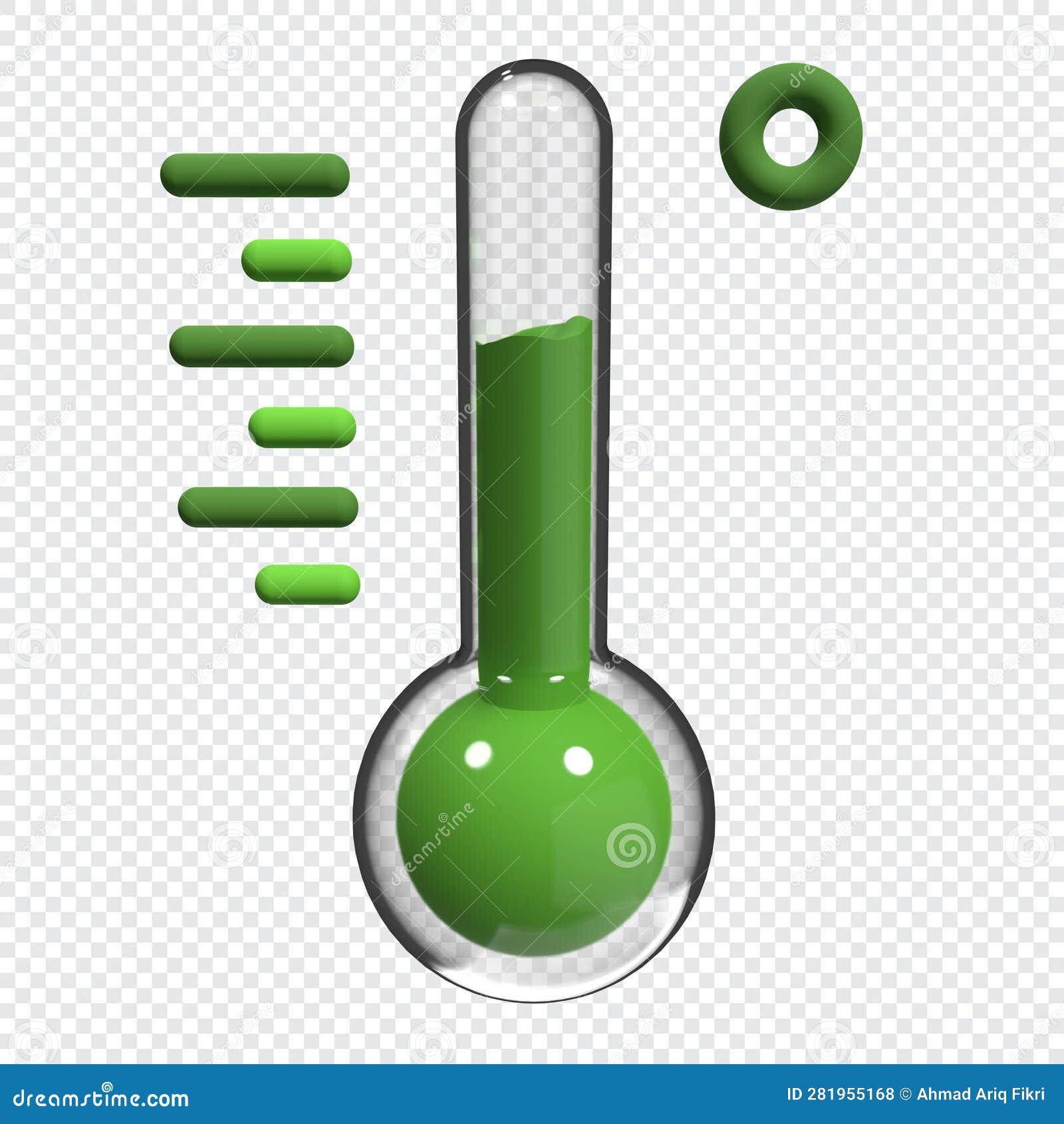 3d Render of Thermometer. 3d Glass Thermometer. Ecology Theme Stock ...