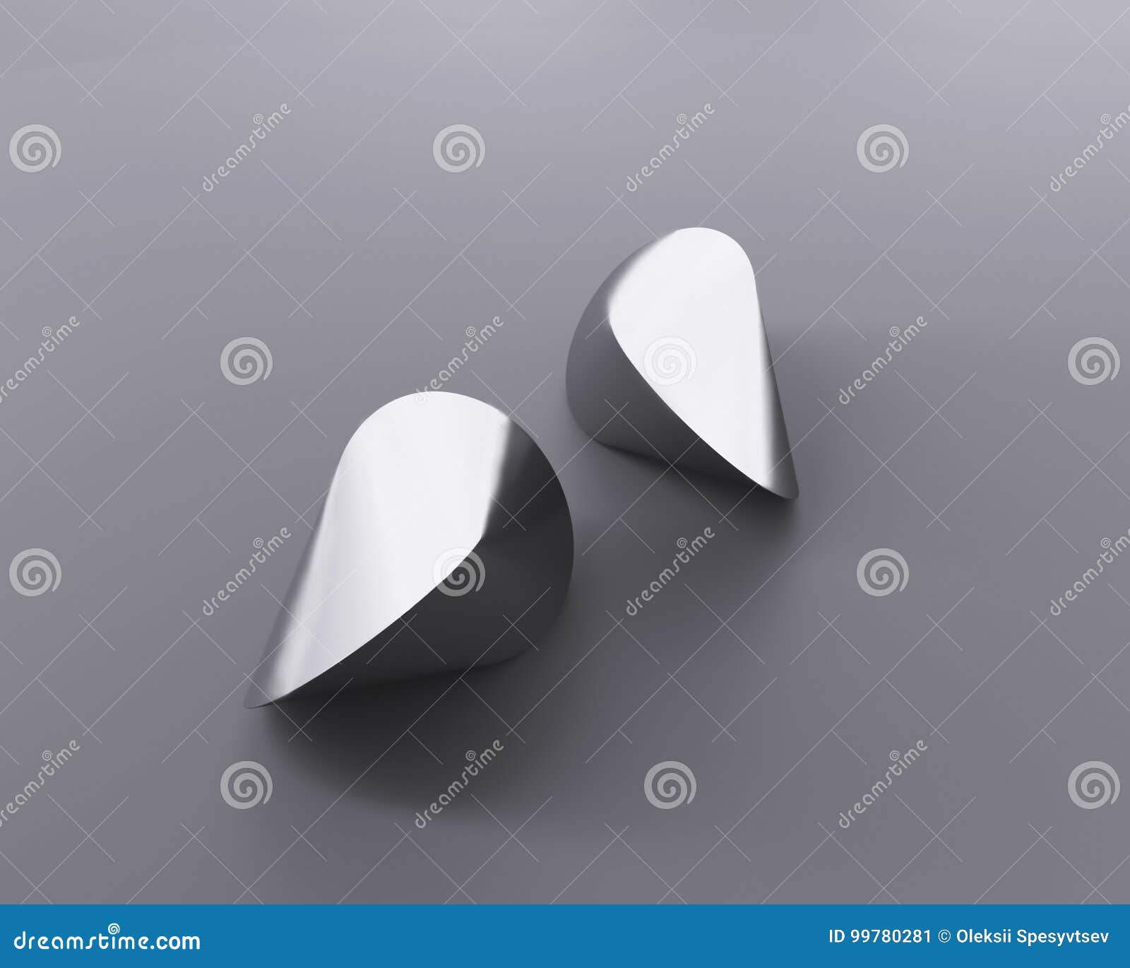 3d Render of a Three-dimensional Curved Geometric Object Oloid, Black ...