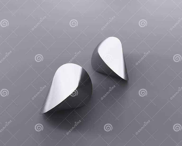 3d Render of a Three-dimensional Curved Geometric Object Oloid, Black ...