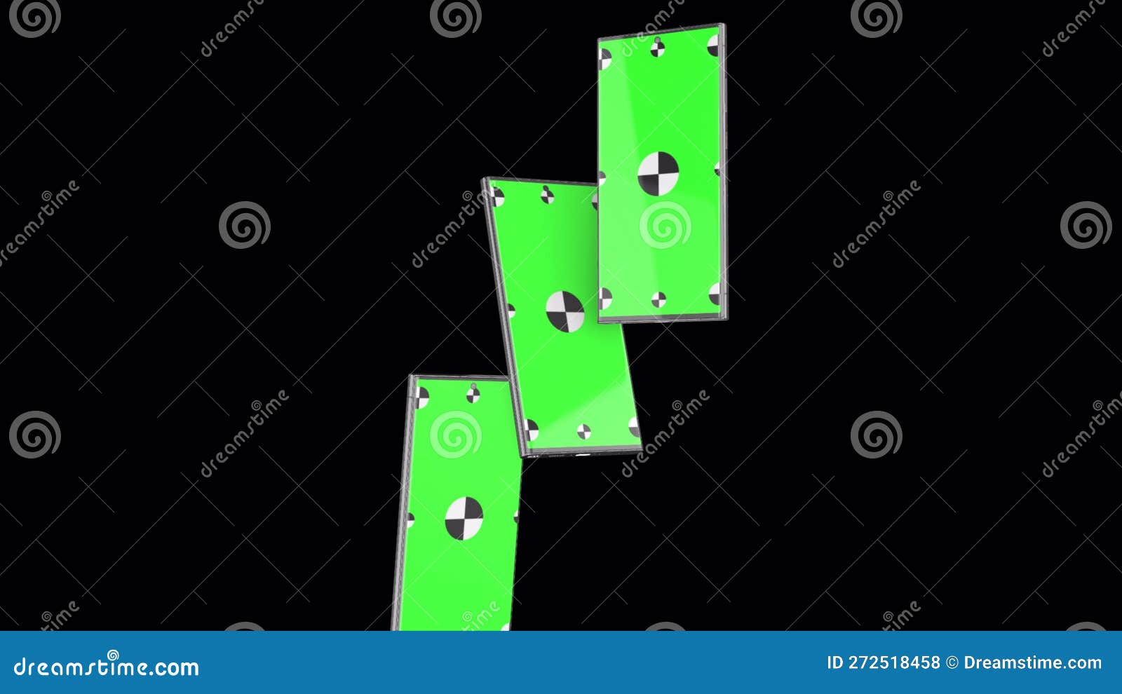 3D Render Of Three Smartphone On Background With Alpha Channel ...