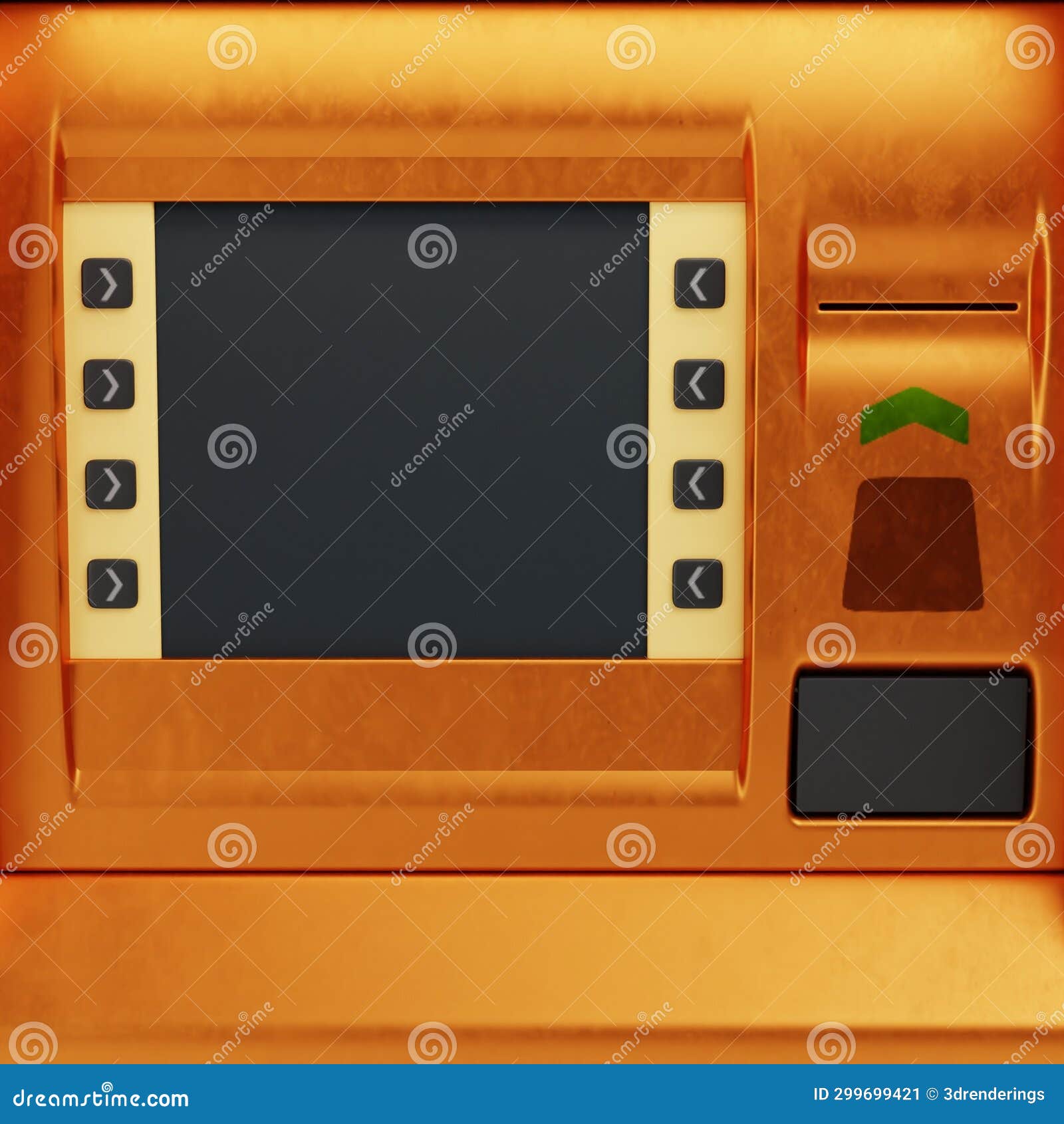 3D Render of Ticket Machine Stock Illustration - Illustration of wall ...