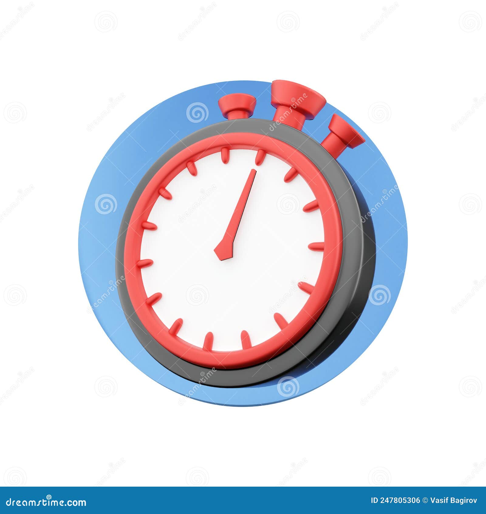 3d Render Timer With Cloud On Blue Background. Stopwatch, Timer 3d ...