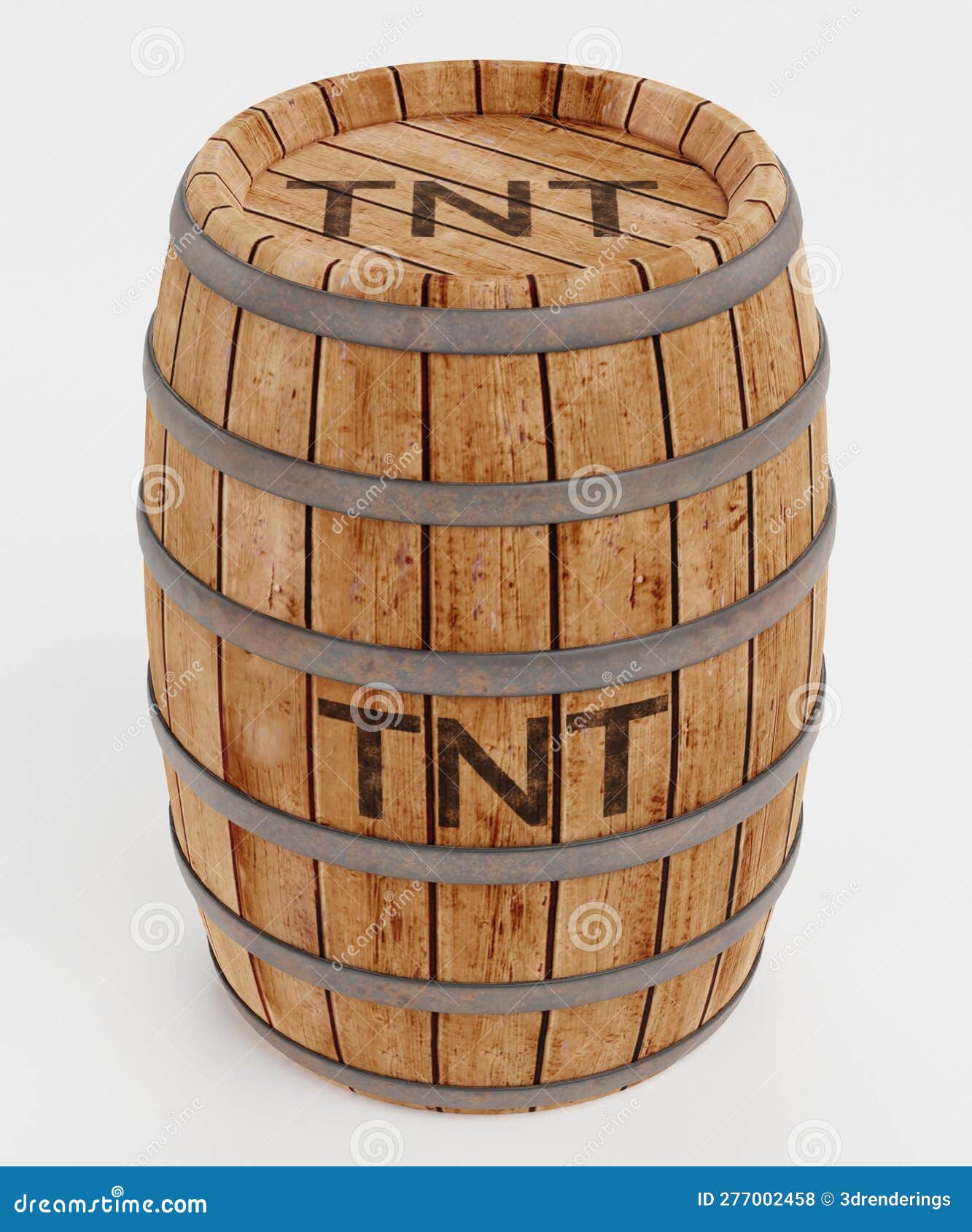 3D Render of TNT Barrel stock illustration. Illustration of explosive ...