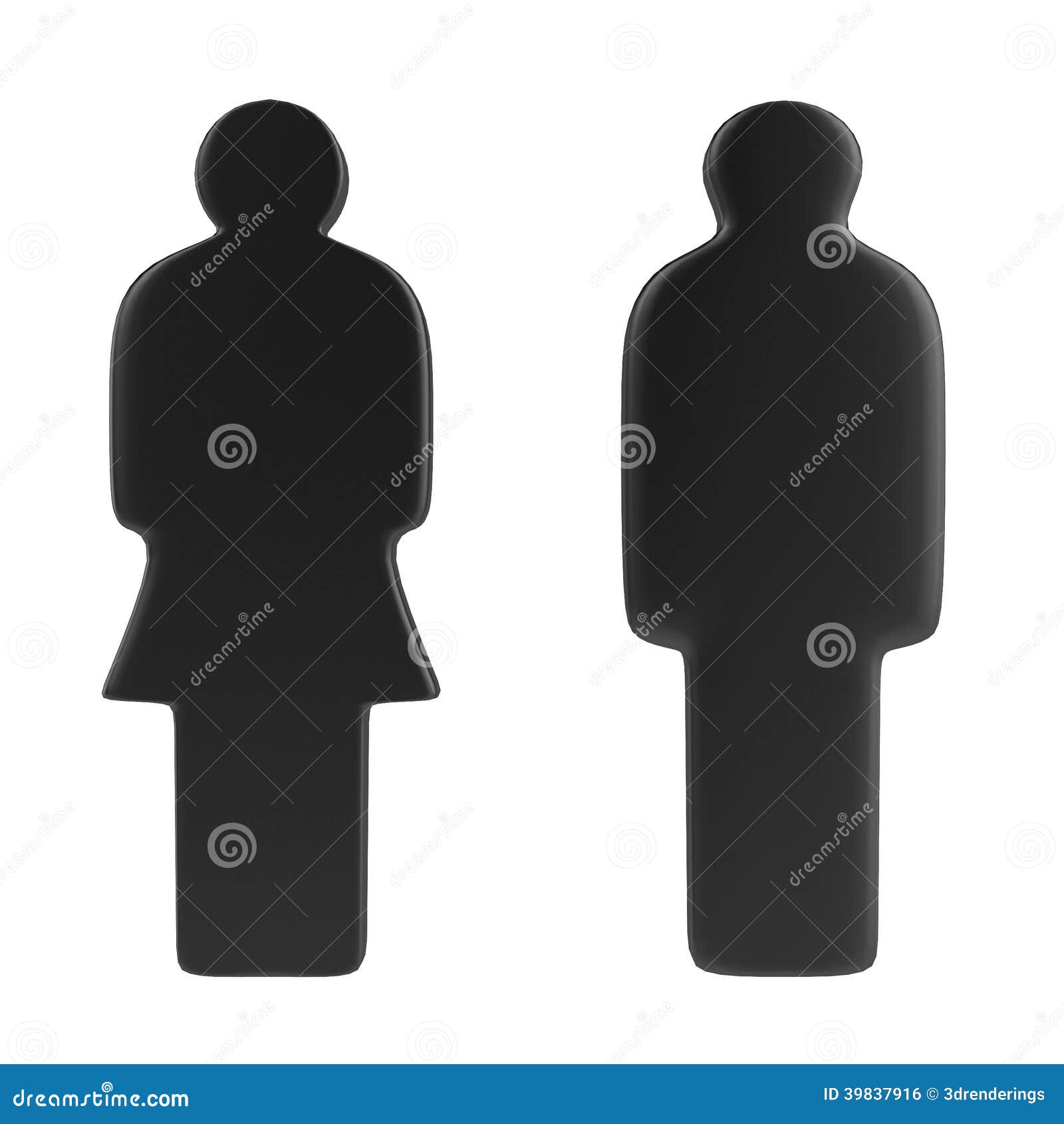 3d render of toilet signs stock illustration. Illustration of realistic ...