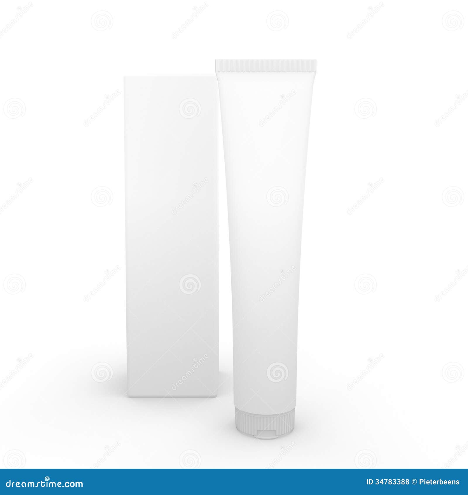 3d Render of Toothpaste Tube with Package Stock Illustration ...