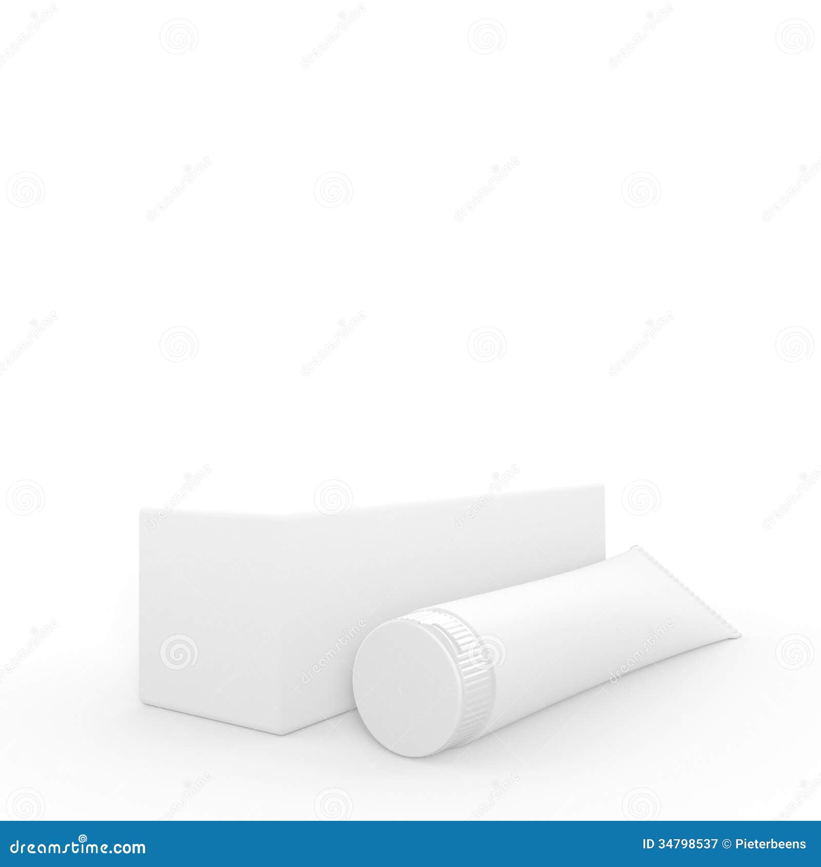 3d Render of Toothpaste Tube with Package Stock Image - Image of ...