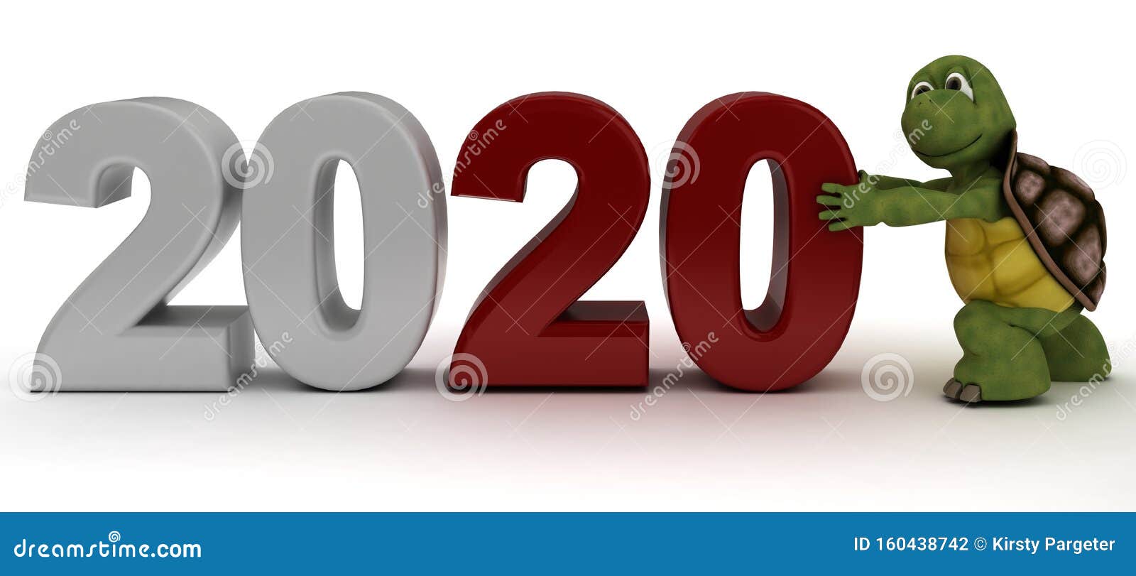 Tortoise Bringing in the New Year Stock Illustration - Illustration of ...