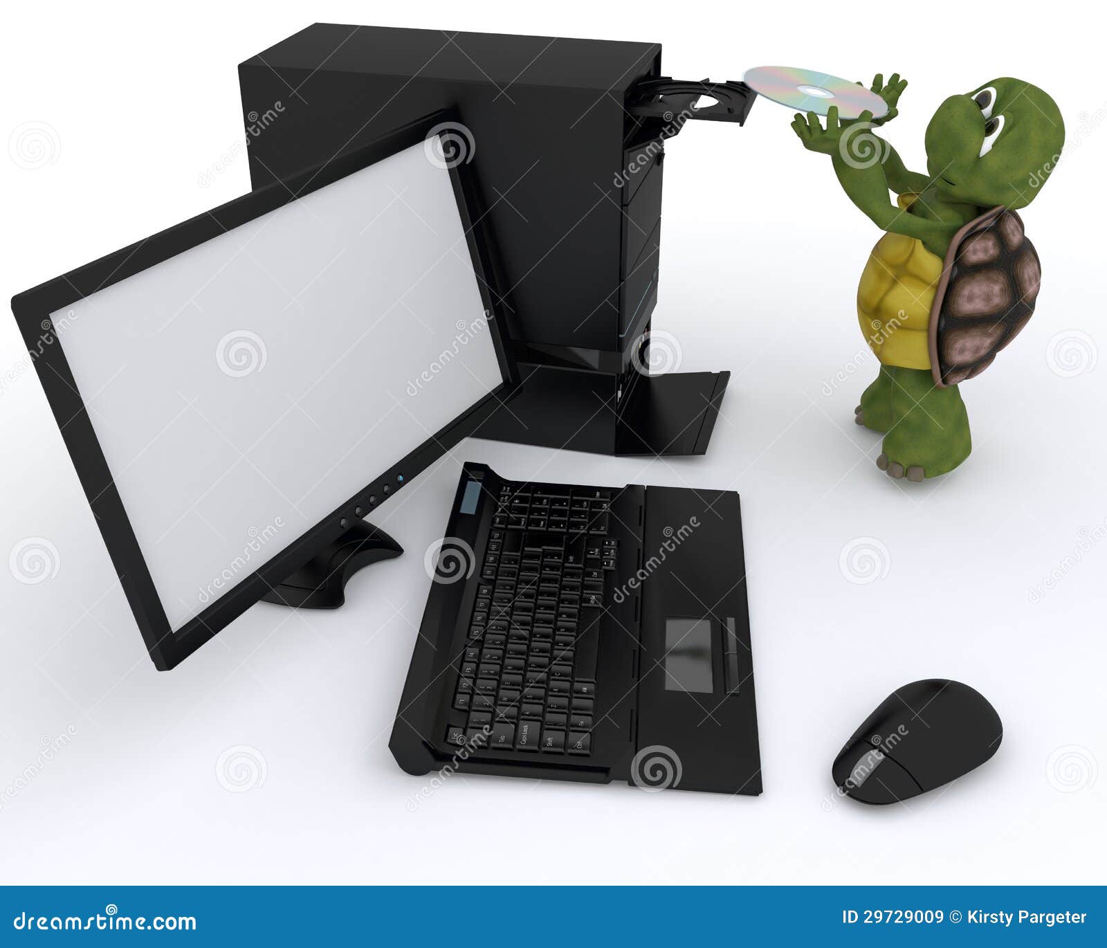 Tortoise With A Computer Mouse Royalty-Free Stock Photo | CartoonDealer ...
