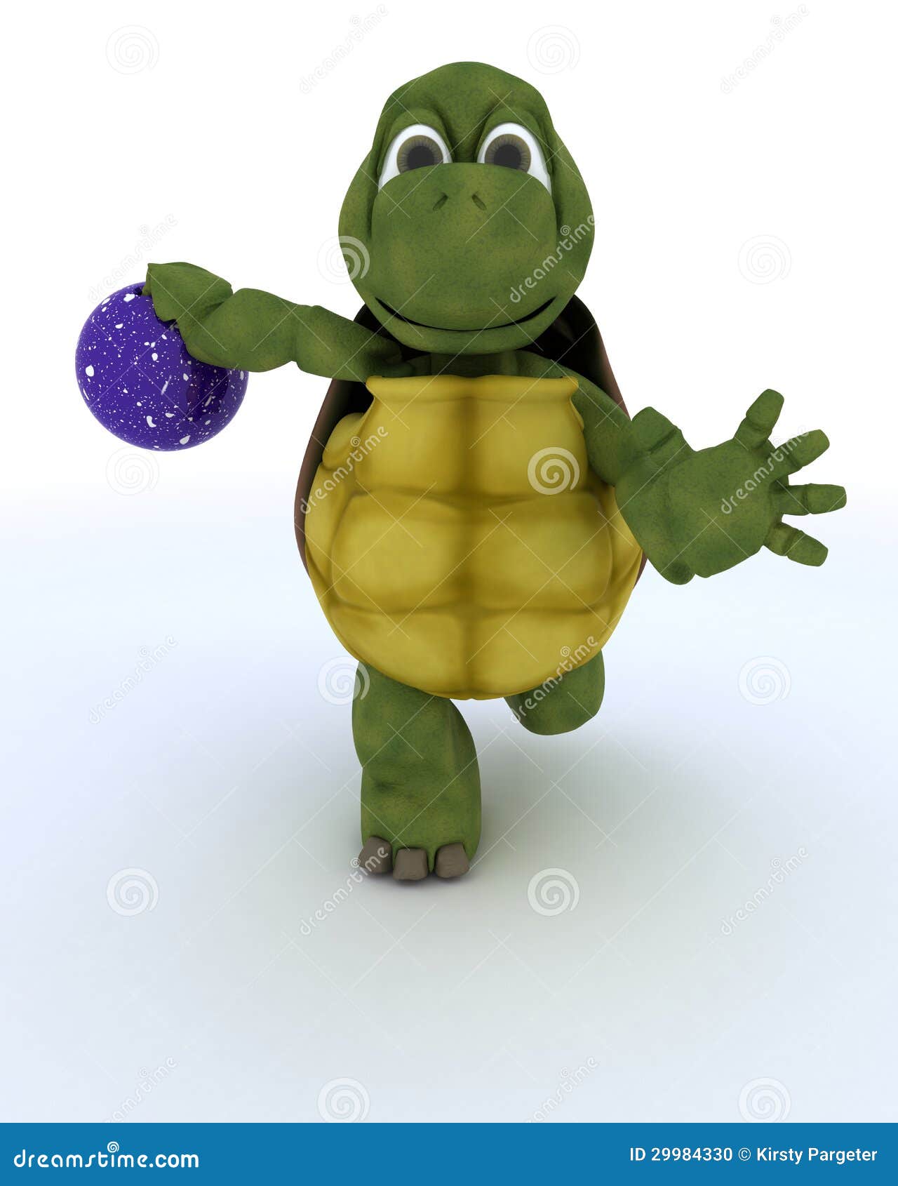 Tortoise ten pin bowling stock illustration. Illustration of reptile ...