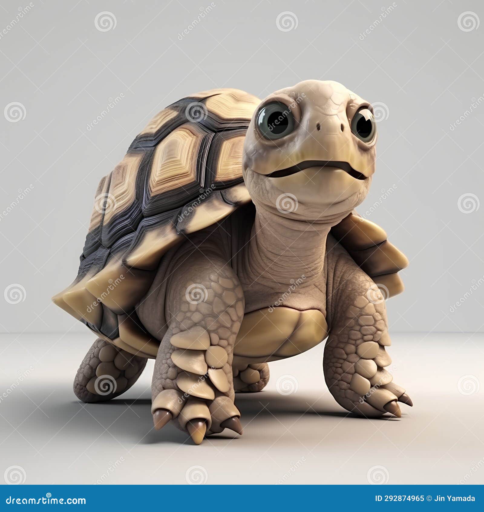 3d Render of a Tortoise on White Background with Shadow. Stock ...