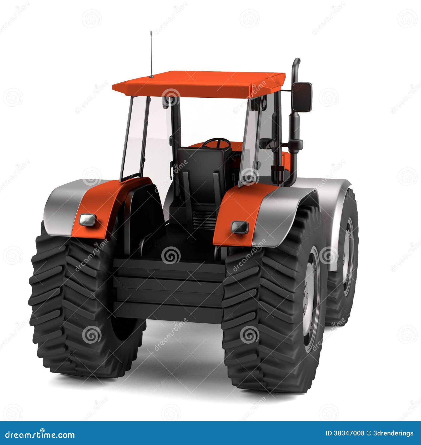 3d render of tractor stock illustration. Illustration of tool - 38347008
