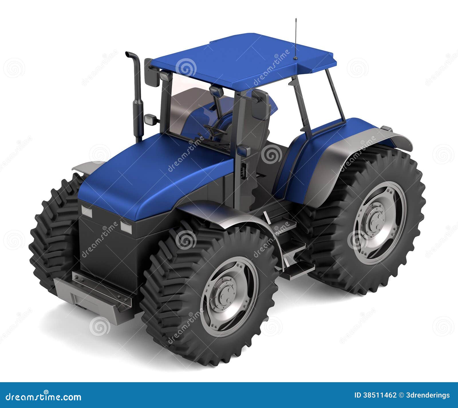 3d render of tractor stock illustration. Illustration of tool - 38511462