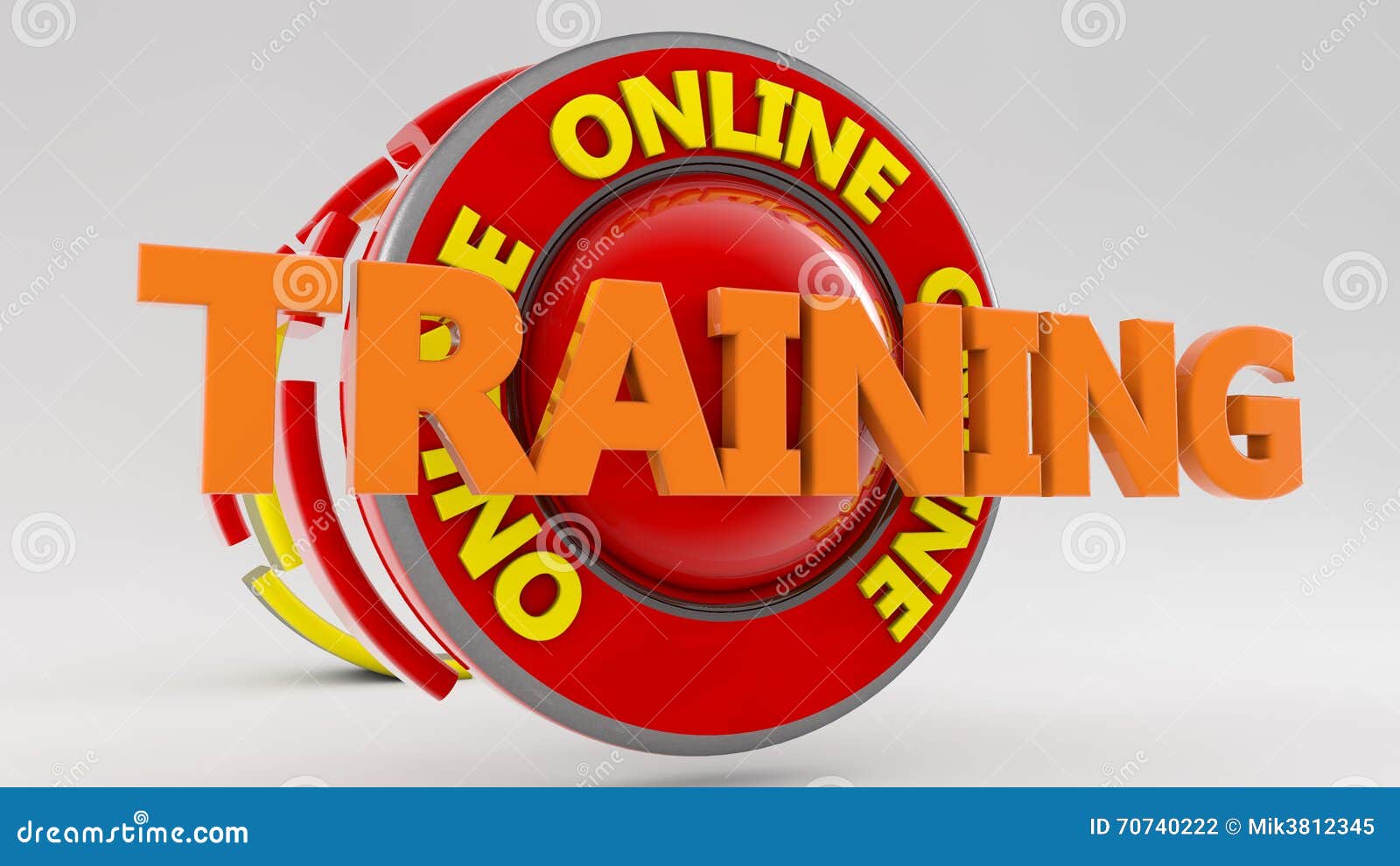 3d render. Training icon stock illustration. Illustration of group ...