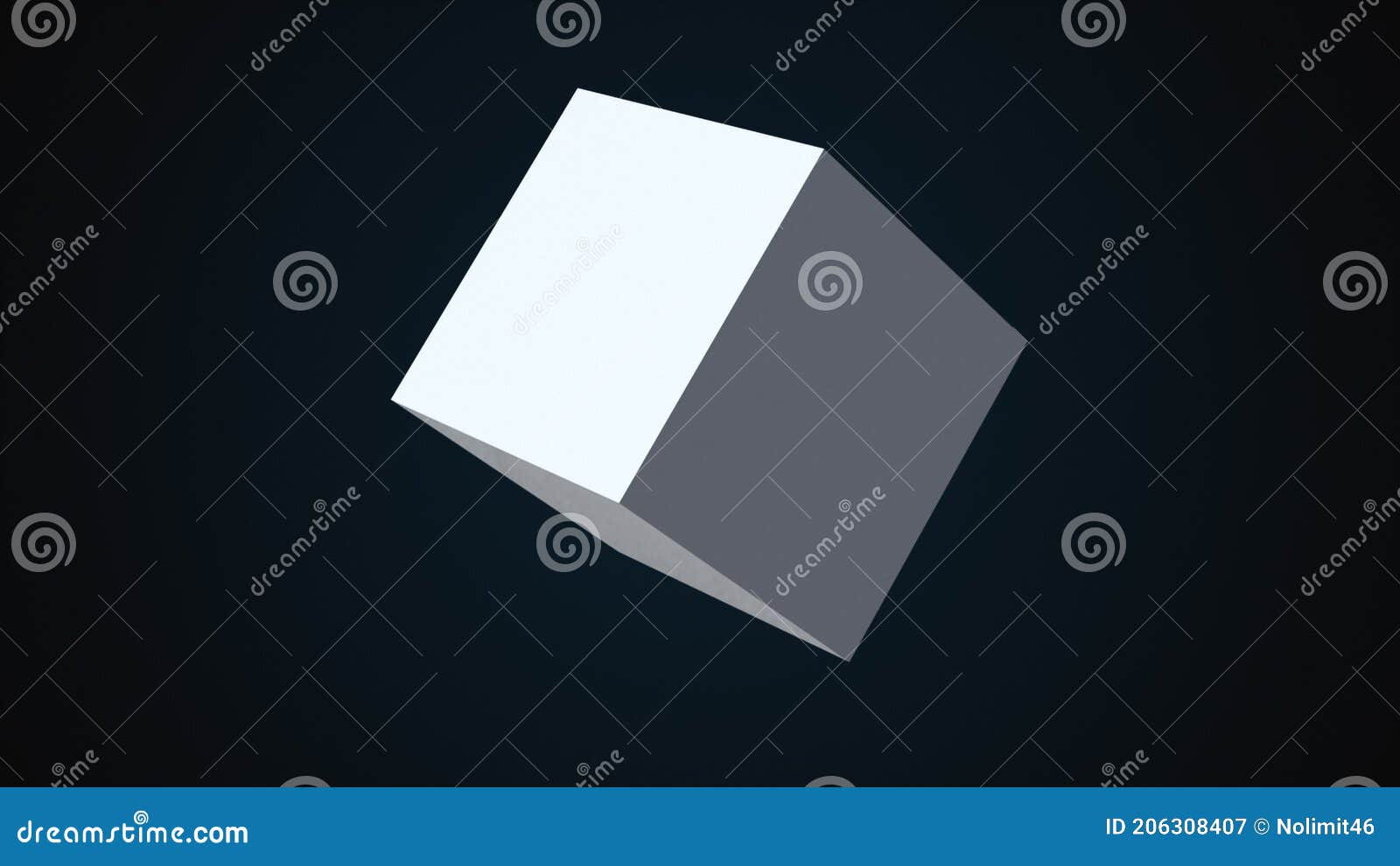 3d Render of Transformation of a Cube into Small Parts and Restoration ...