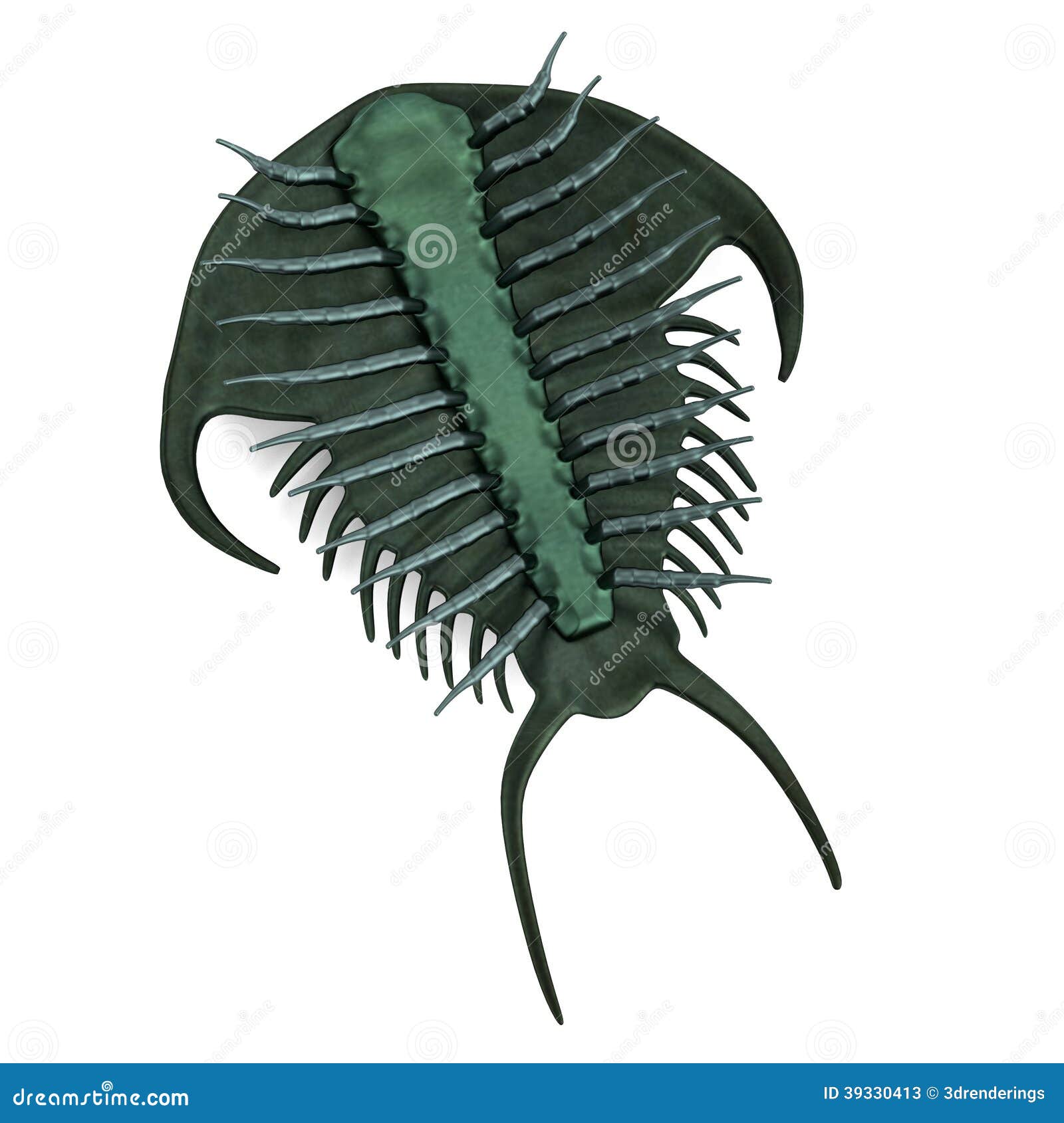 3d render of trilobite stock illustration. Illustration of insect ...