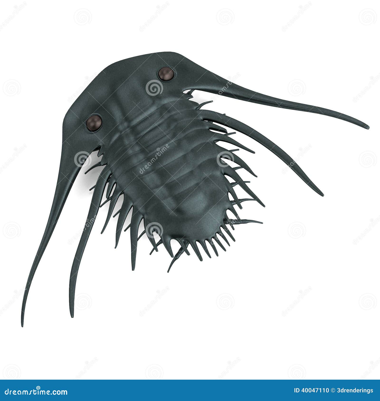 3d render of trilobite stock illustration. Illustration of render ...