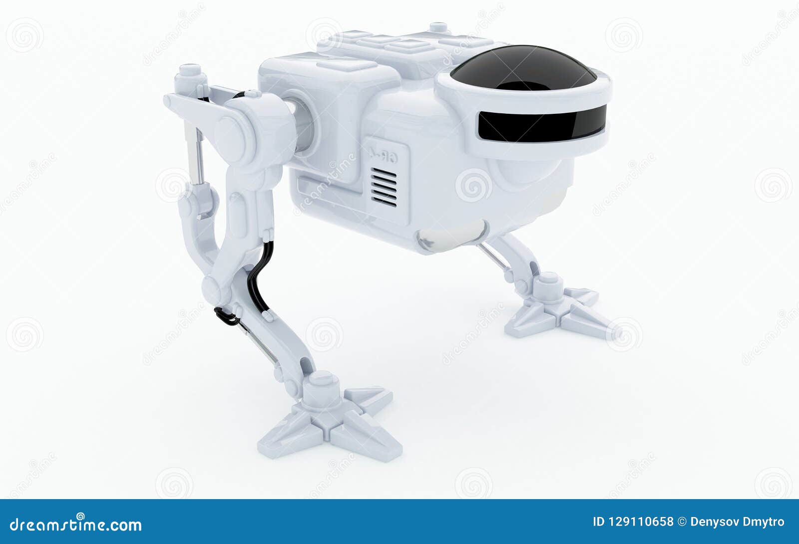 Robot. Biped Robot. Robotics. Technologies of the Future. 3d Render of ...