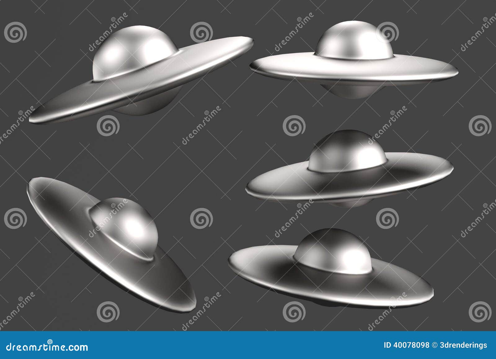 3d render of UFO stock illustration. Illustration of alien - 40078098