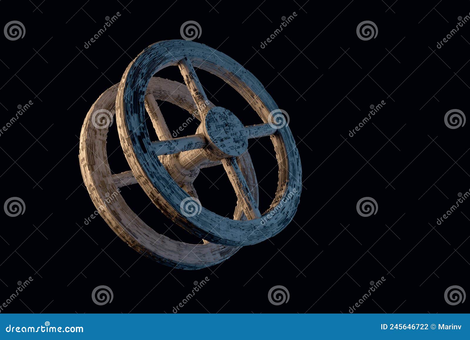 3d Render. UFO Spaceship Concept. Science Fiction Objects Stock ...