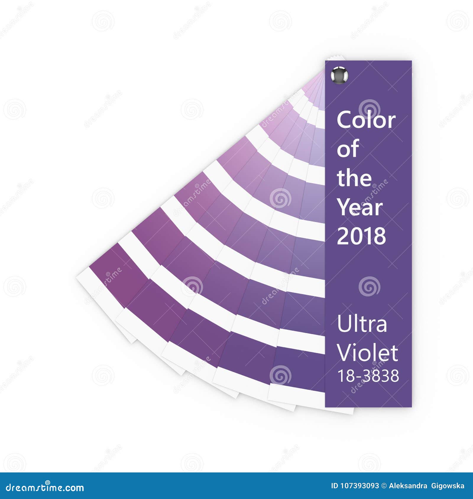 3d Render of Ultraviolet Color Palette Guide Stock Illustration ...