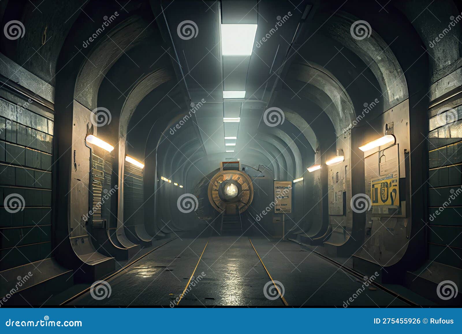 3d Render of Underground Tunnel Stock Illustration - Illustration of ...