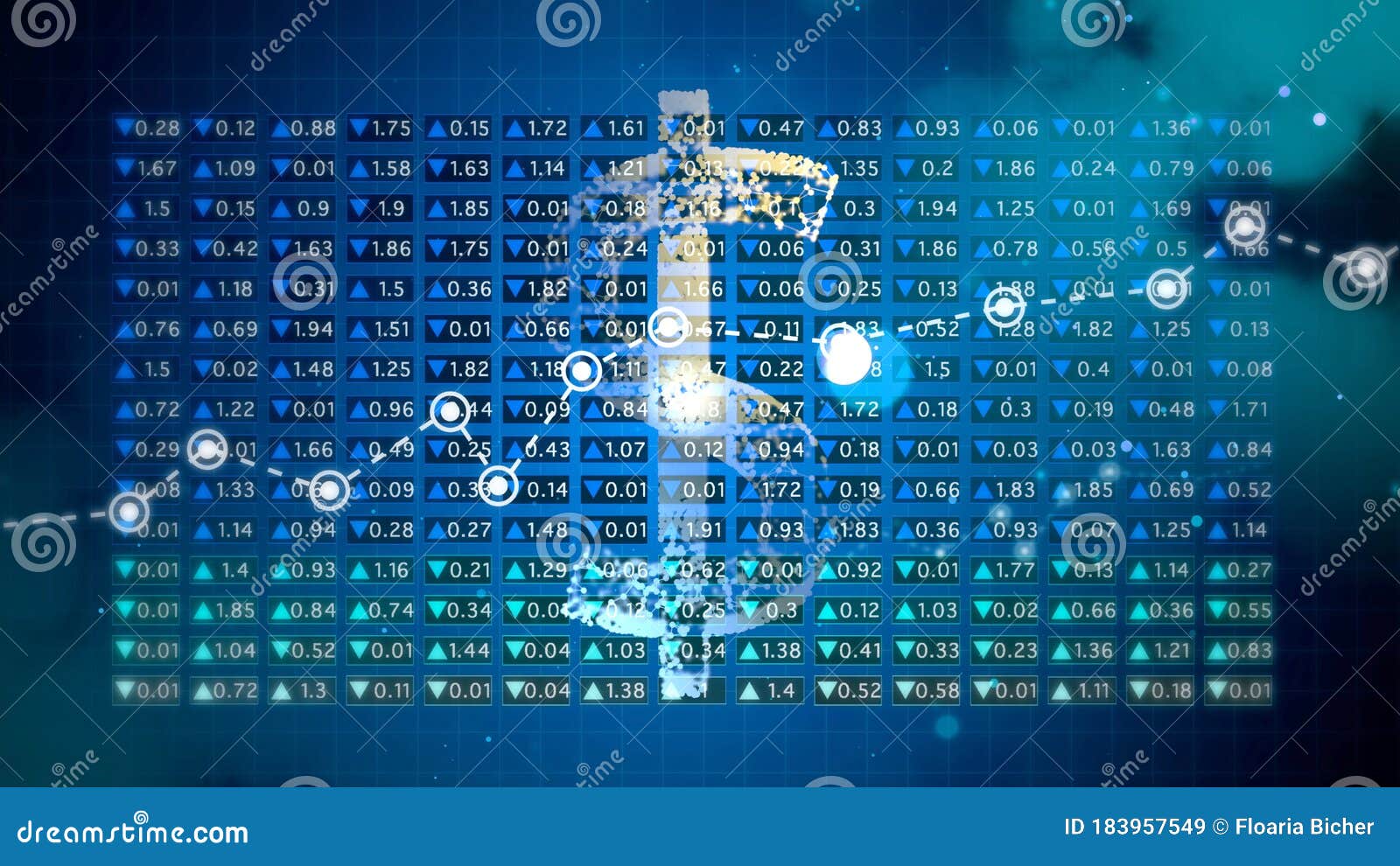 3d Render US Dollar Icon Over International Currency Rise and Fall ...