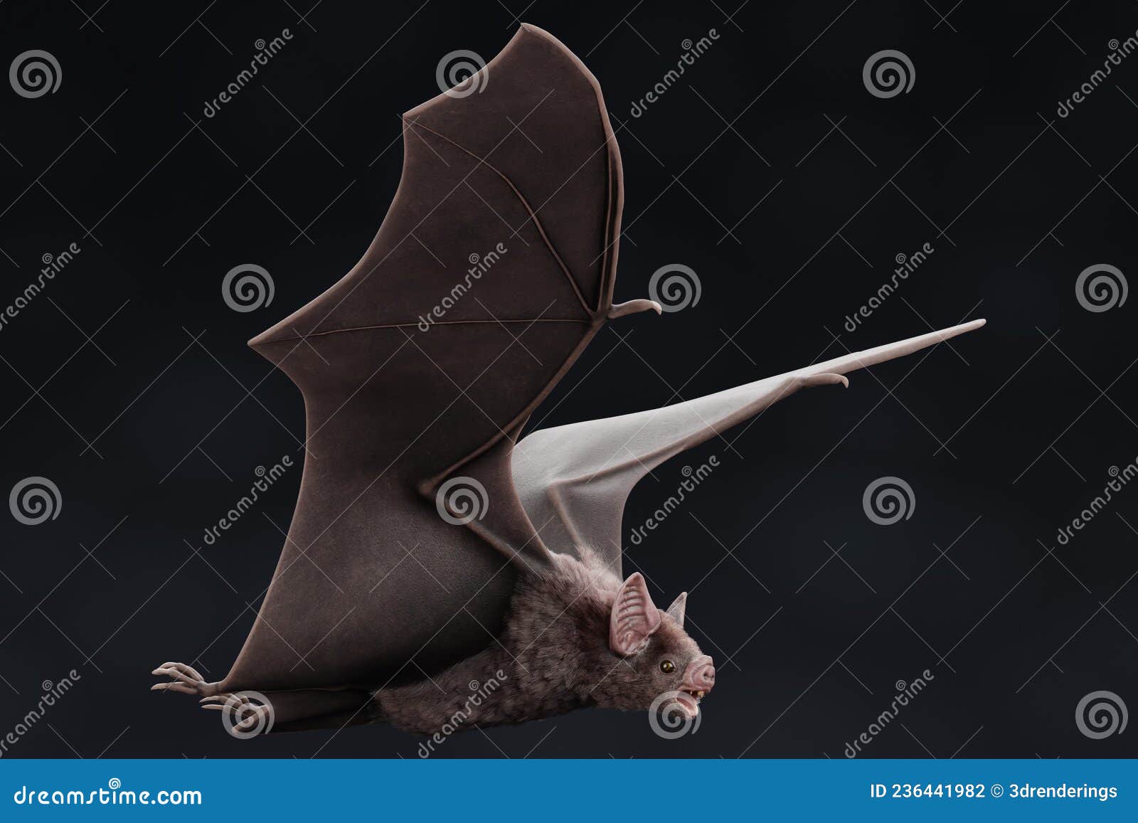 3D Render of Vampire Bat stock illustration. Illustration of brown ...