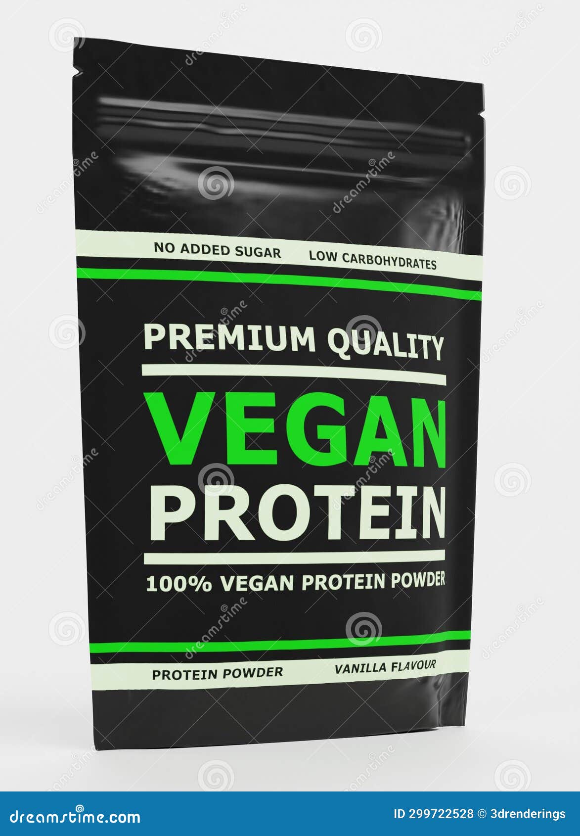 3D Render of Vegan Protein stock illustration. Illustration of based ...