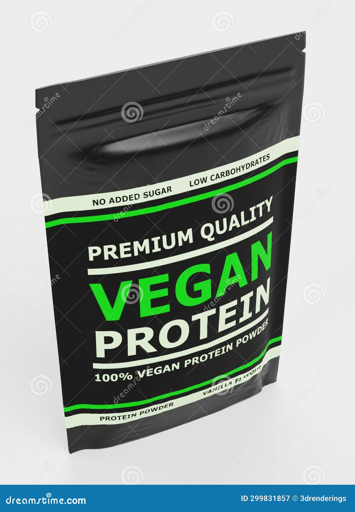 3D Render of Vegan Protein stock illustration. Illustration of fitness ...