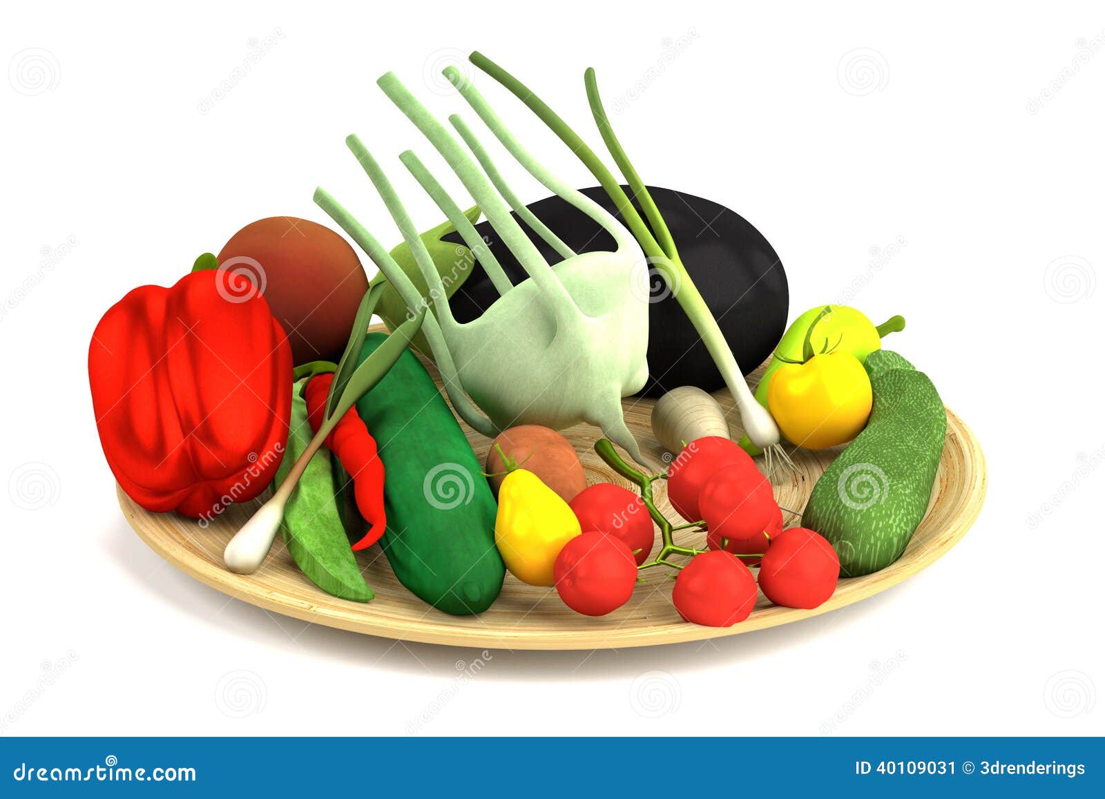 3d render of vegetable stock illustration. Illustration of render ...