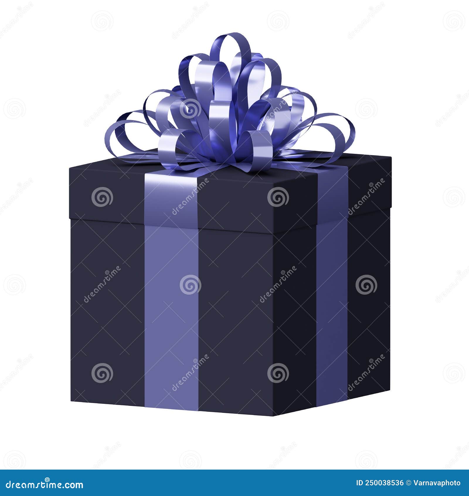 3d Render Very Peri Gift Box Isolated on White. Stock Illustration ...