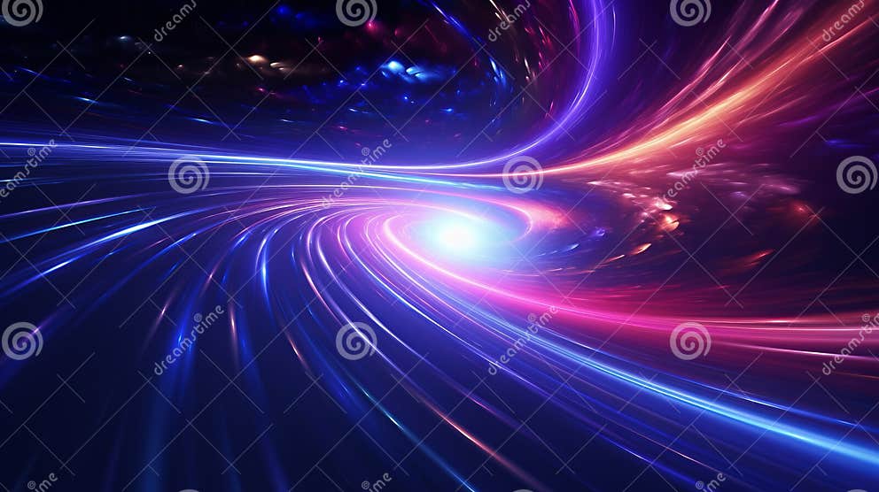 A 3d Render of a Vibrant Hyper Space Phenomenon Stock Illustration ...