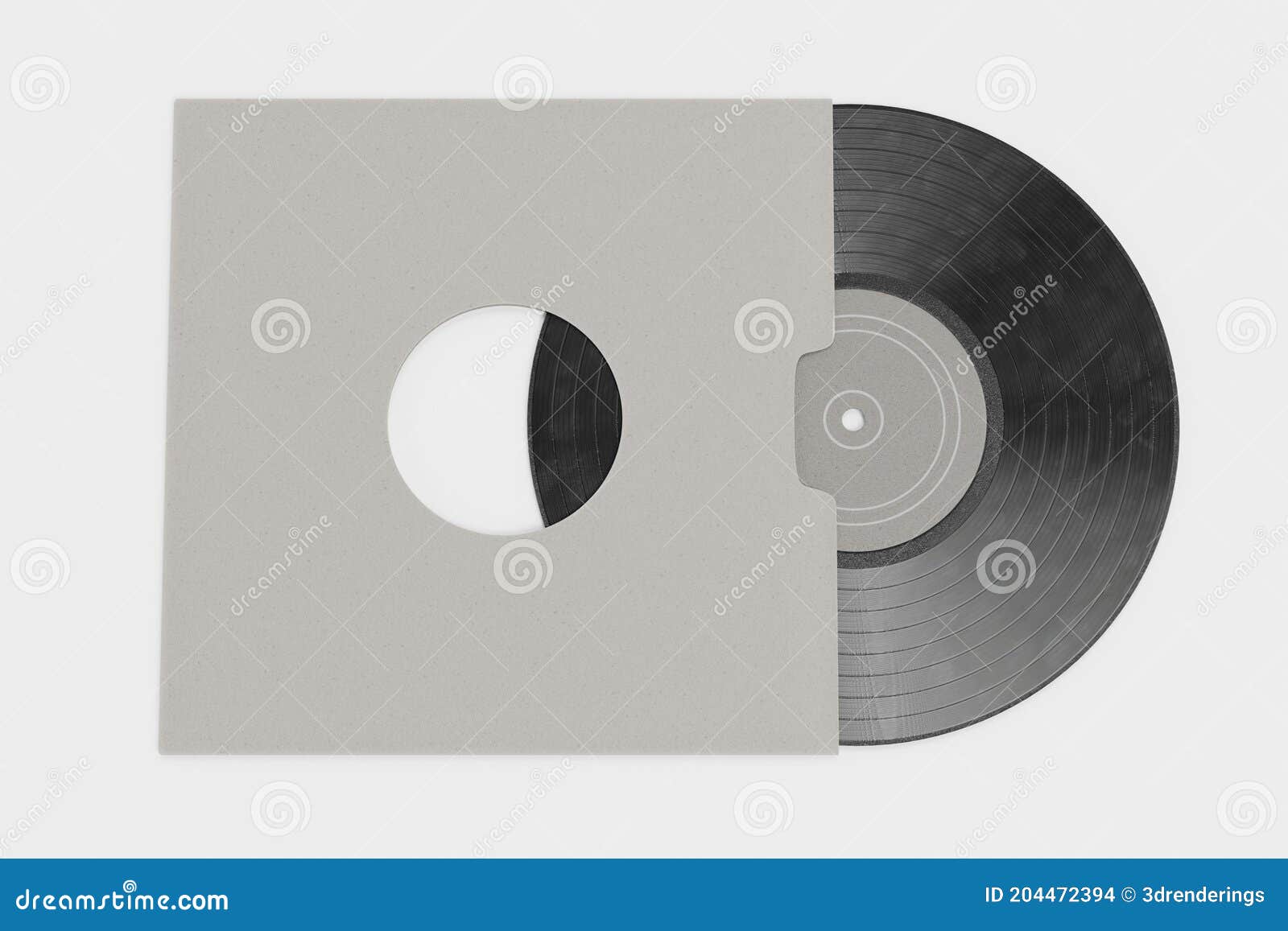 3D Render of Vinyl Record stock illustration. Illustration of ...