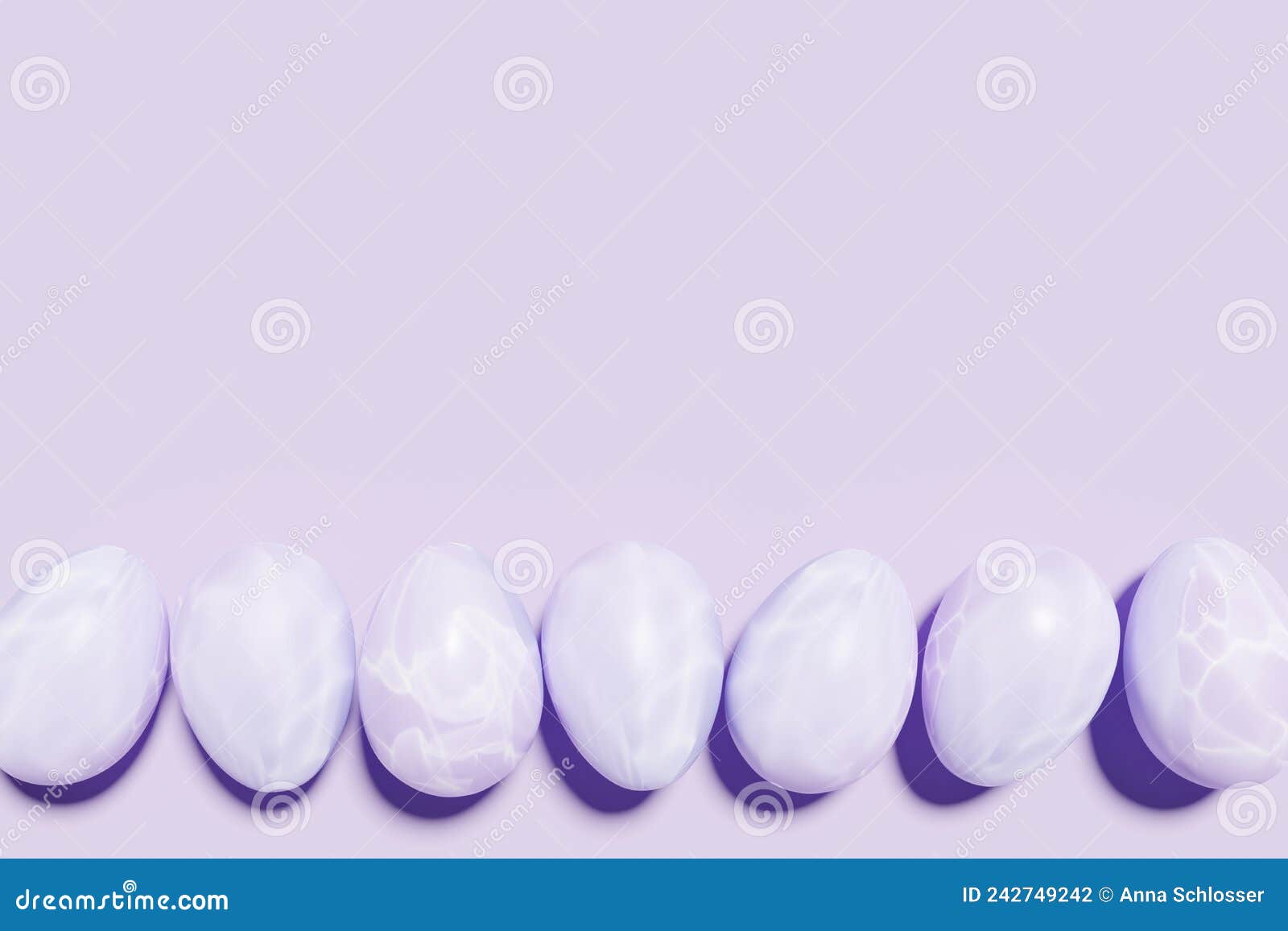 3d Render of Violet Colored Easter Eggs on a Purple Background for Your ...