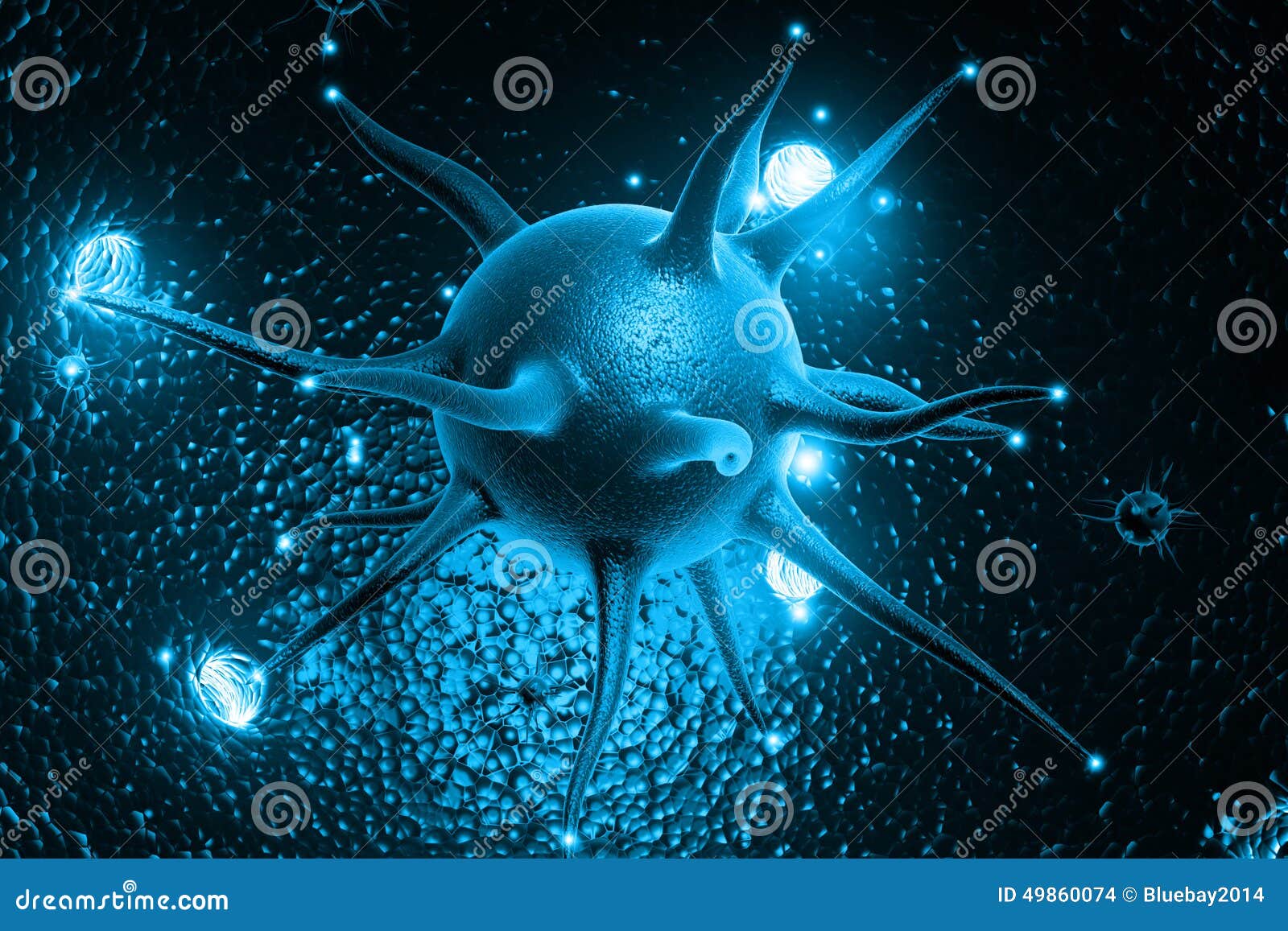 3d render virus stock illustration. Illustration of aggression - 49860074