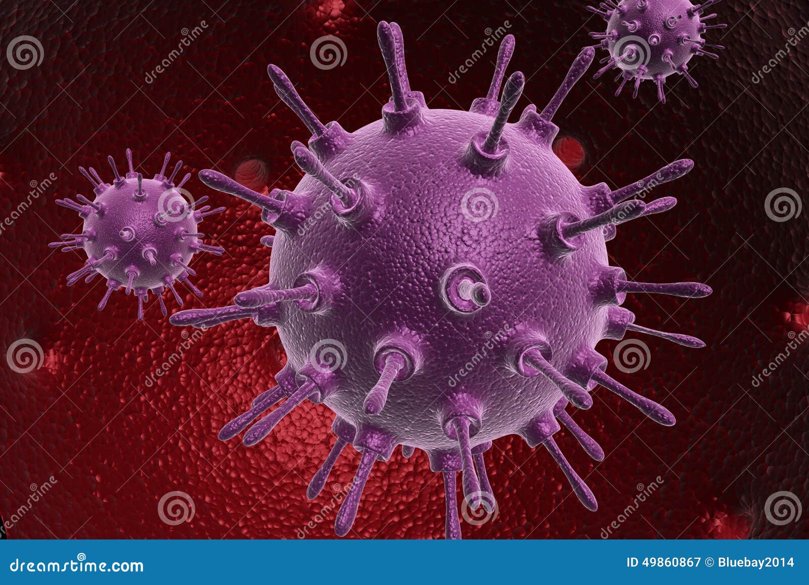 3d render virus stock illustration. Illustration of aggression - 49860867