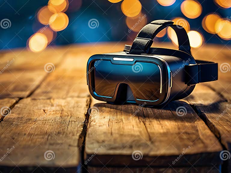 3D Render of VR Headset with Goggles . Stock Illustration ...