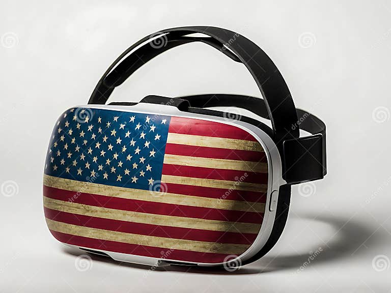 3D Render of VR Headset with Goggles . Stock Illustration ...