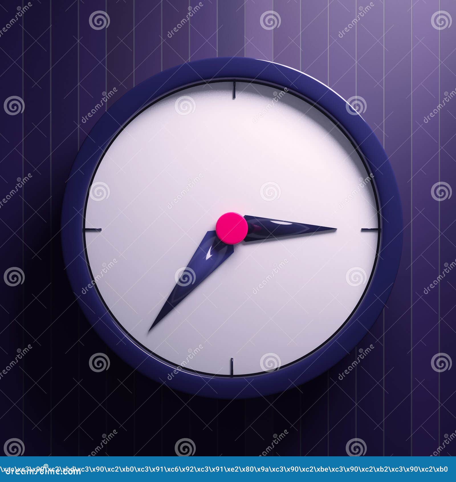 3d Render of a Wall Clock. Volumetric Dial with Hands Stock ...