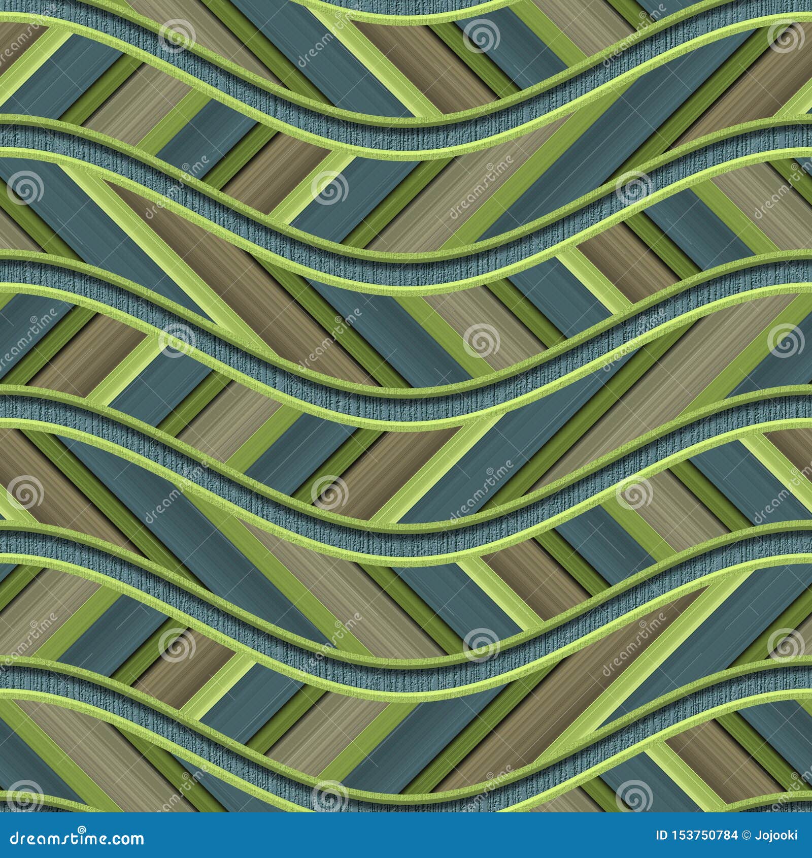 Carving Waves Pattern on Background Seamless Texture, Patchwork Pattern ...
