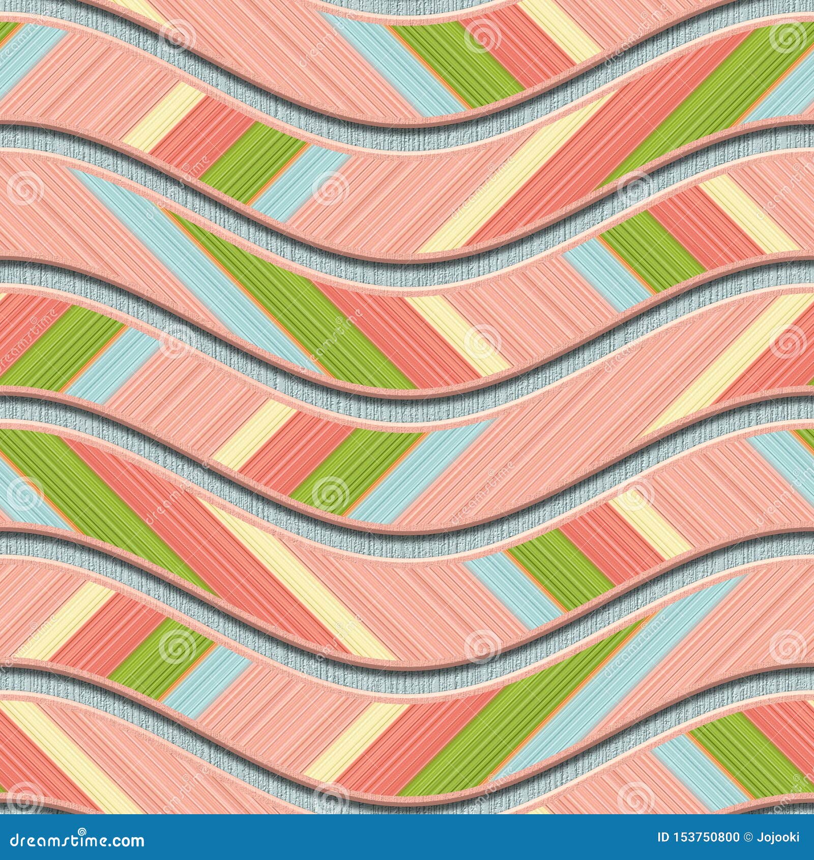 Carving Waves Pattern on Background Seamless Texture, Patchwork Pattern ...