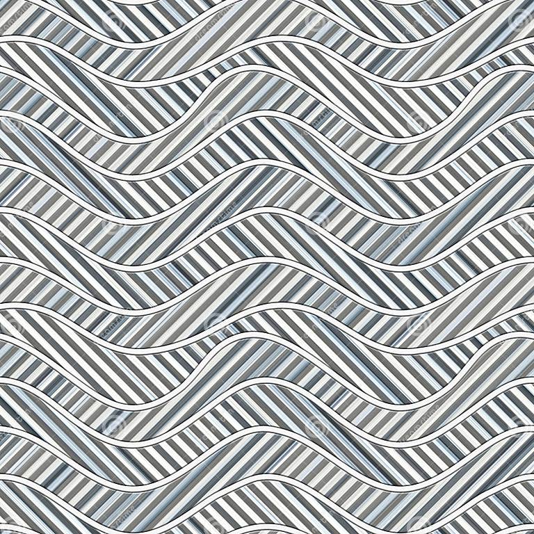 Carving Waves Pattern on Background Seamless Texture, Patchwork Pattern ...