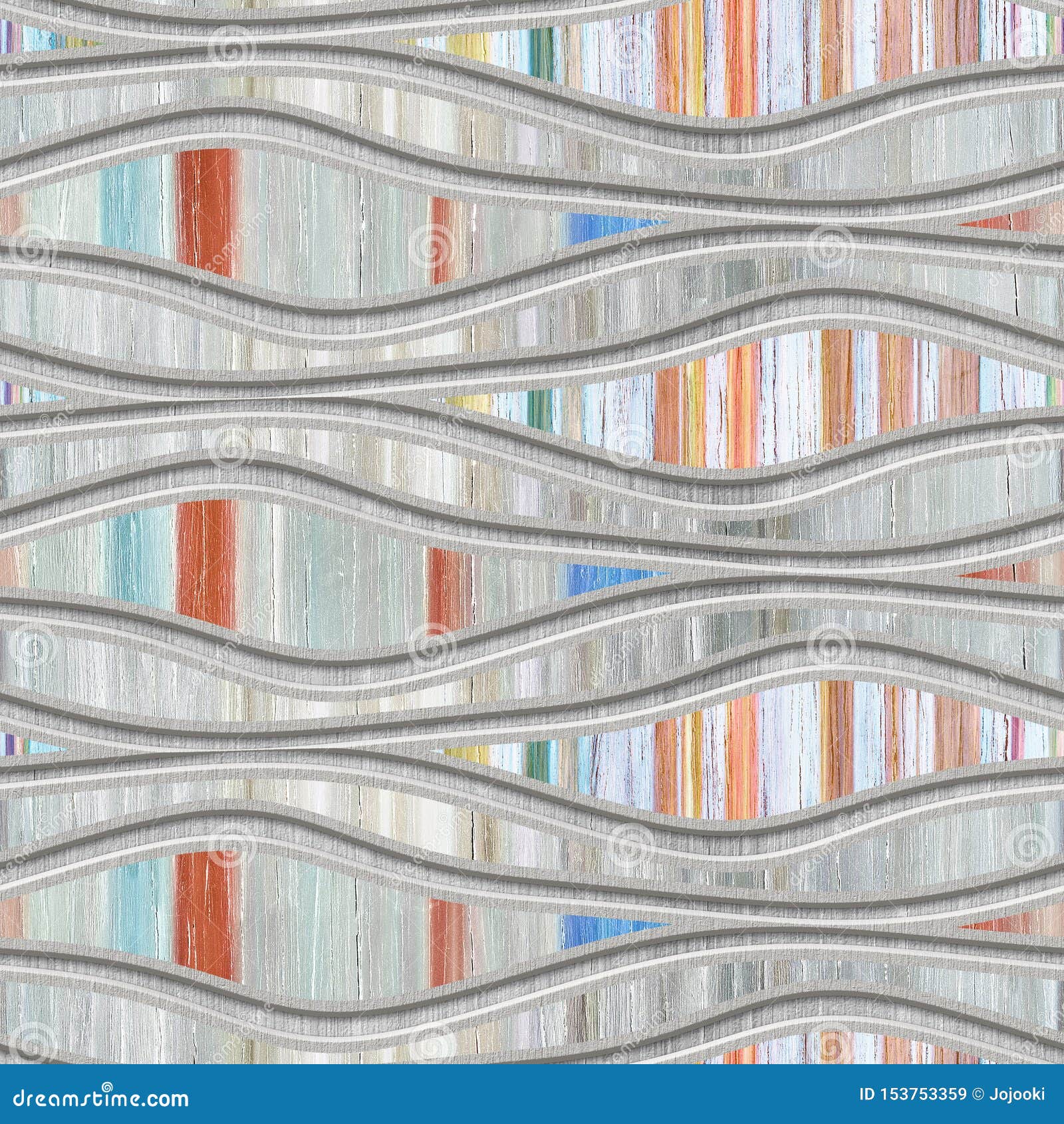 Carving Waves Pattern on Background Seamless Texture, Patchwork Pattern ...