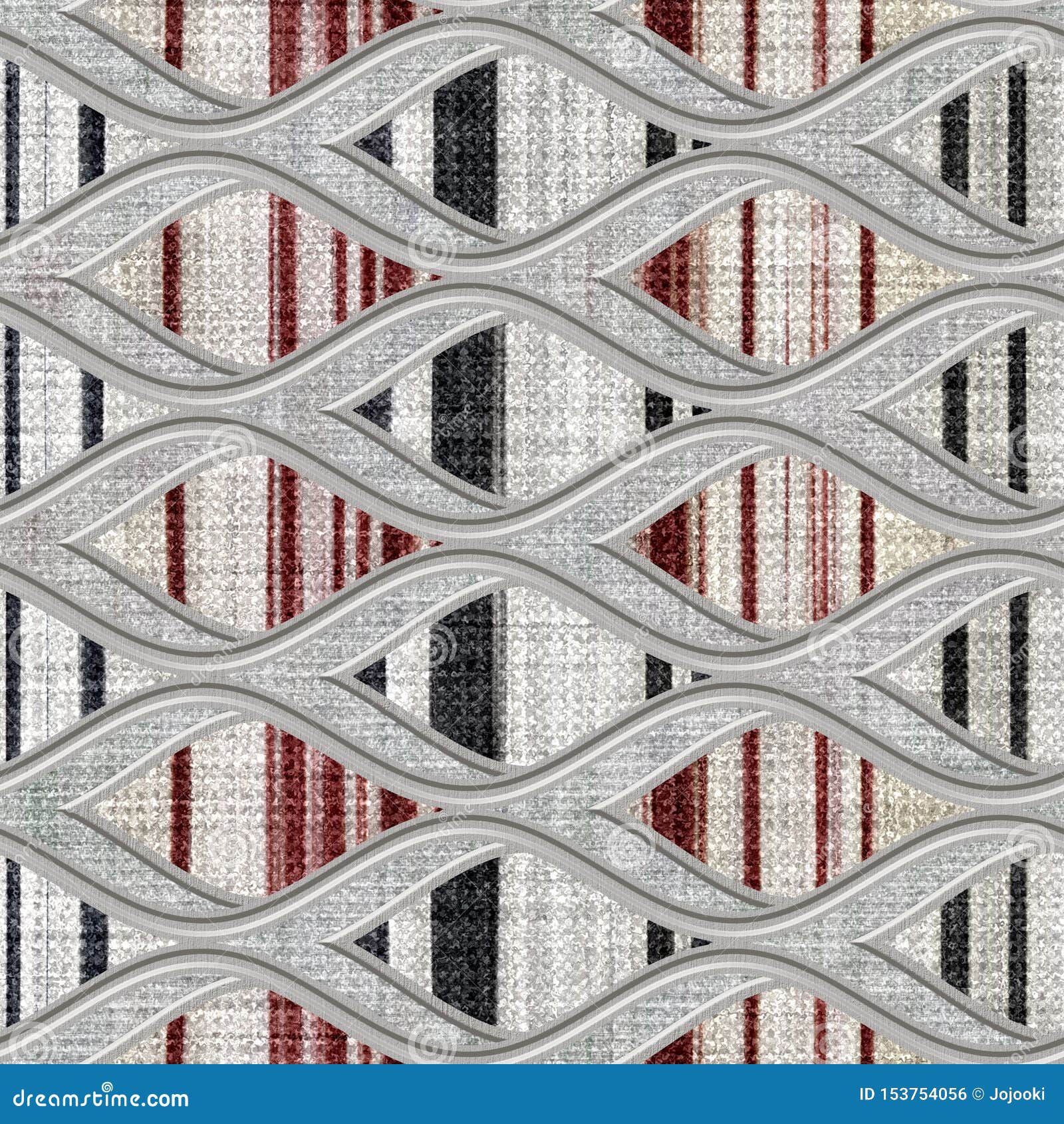 Carving Waves Pattern on Background Seamless Texture, Patchwork Pattern ...