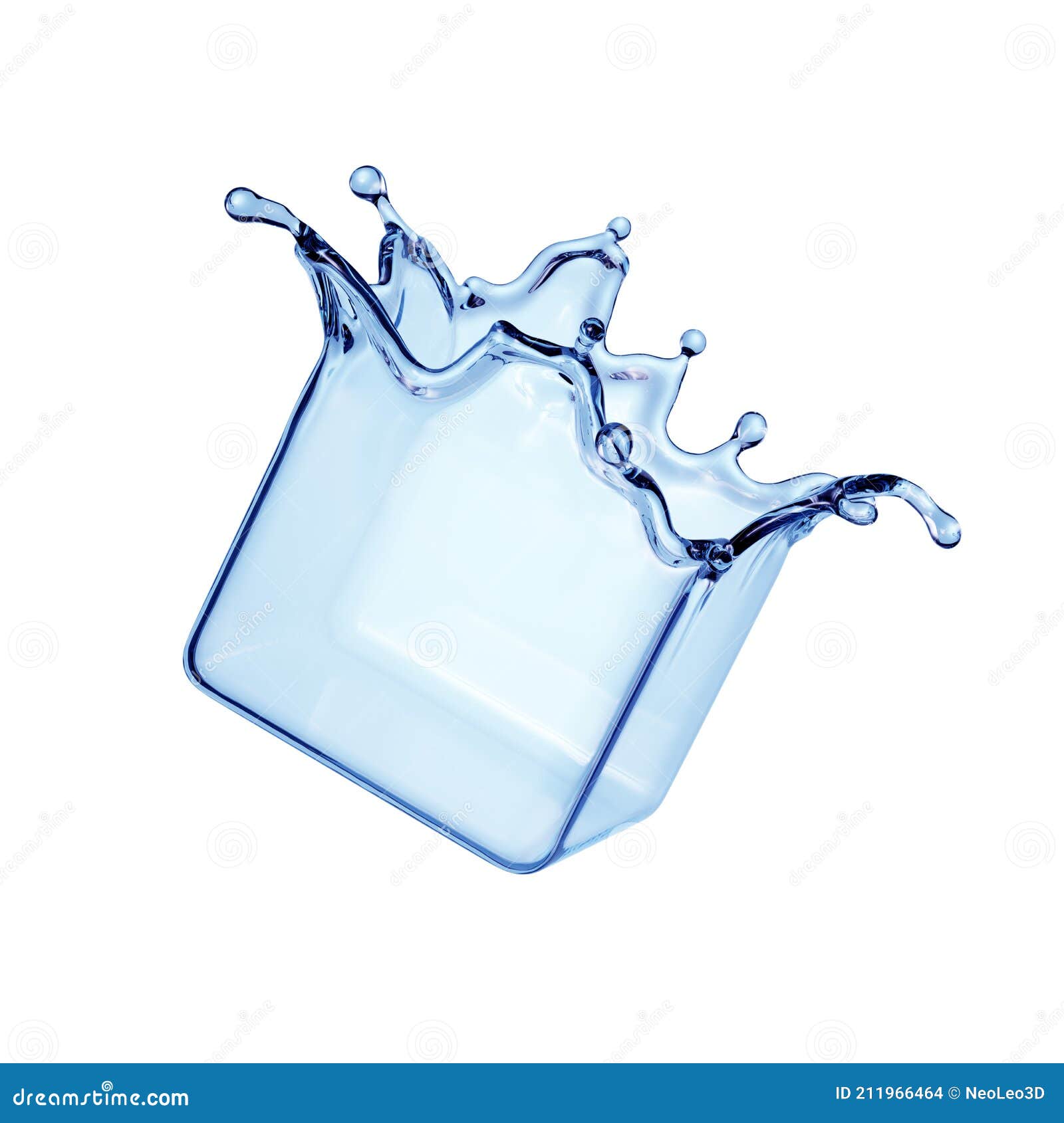 3d Render, Water Splash, Translucent Liquid Wavy Jet, Splashing Wave ...