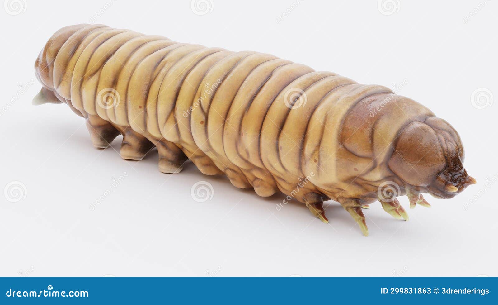 3D Render of Wax Worm stock illustration. Illustration of eating ...