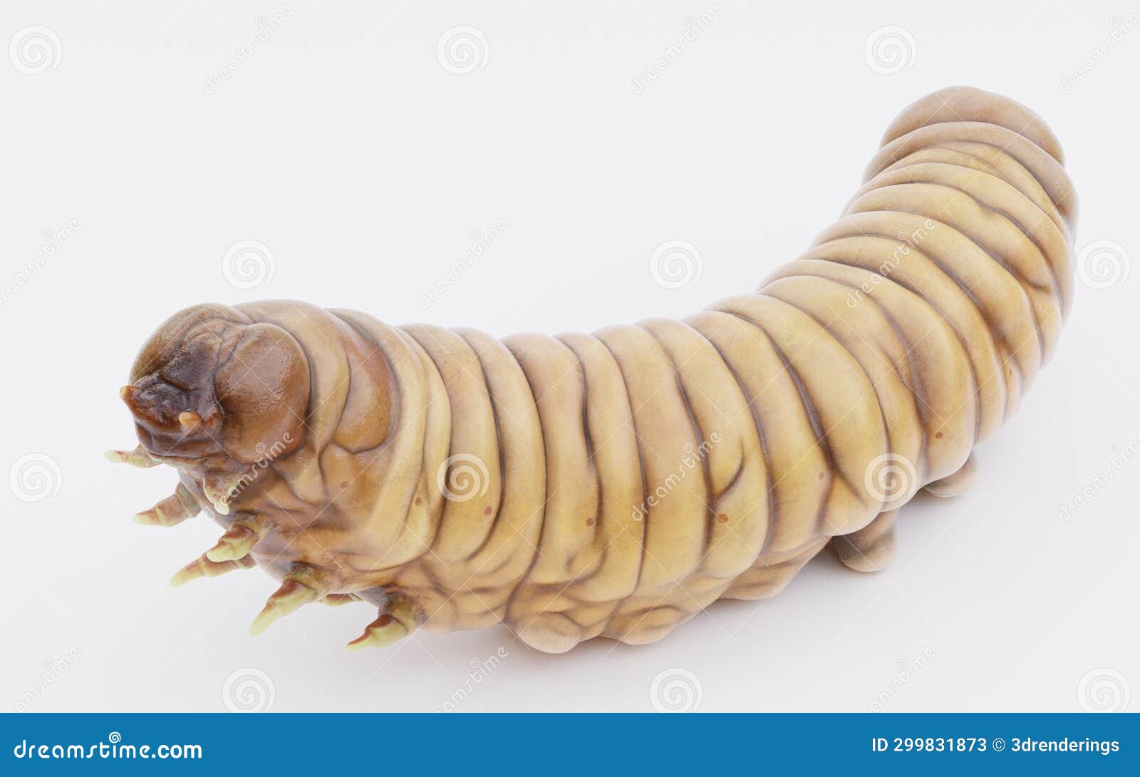 3D Render of Wax Worm stock illustration. Illustration of nature ...