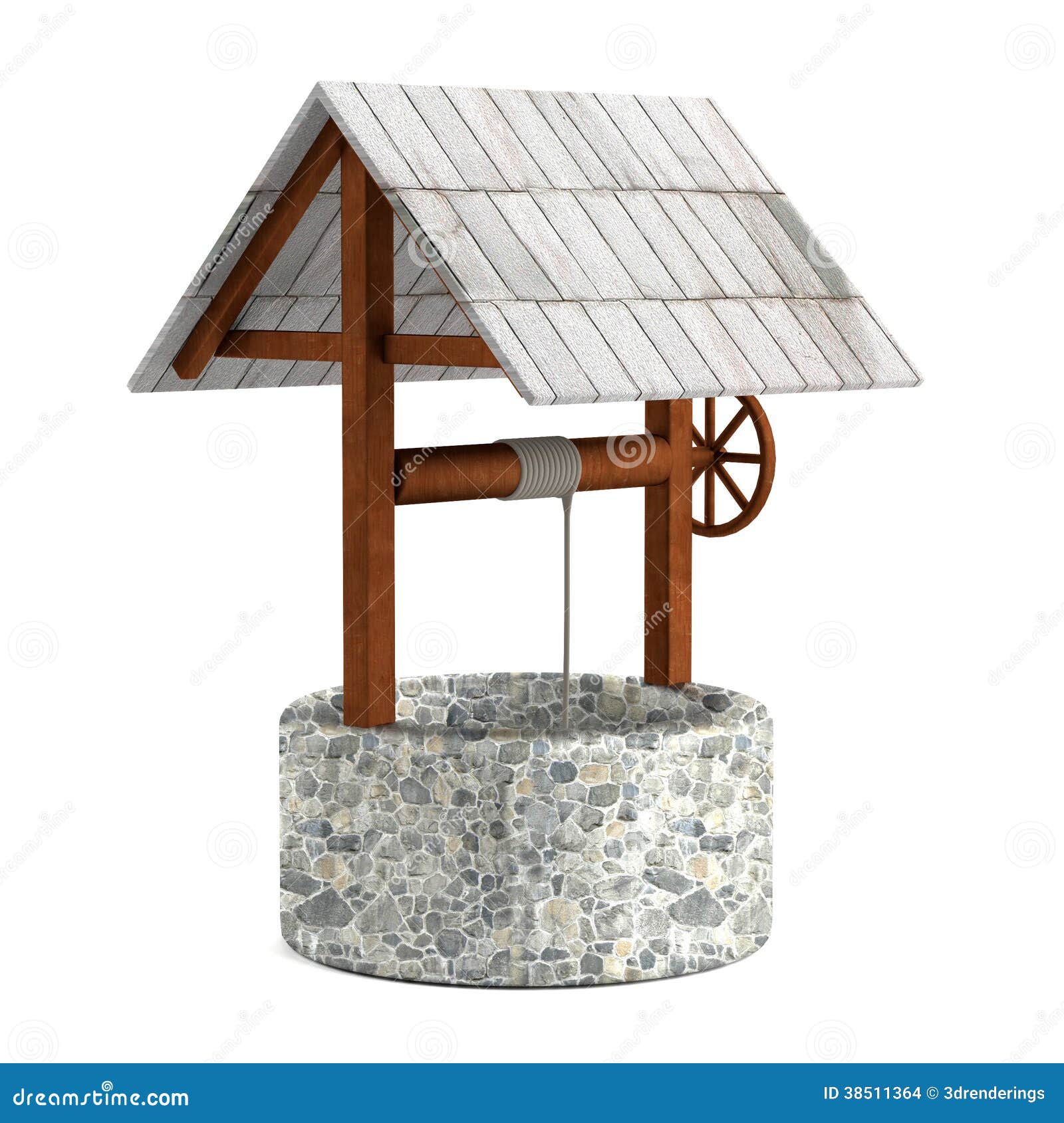 3d render of well stock illustration. Illustration of realistic - 38511364