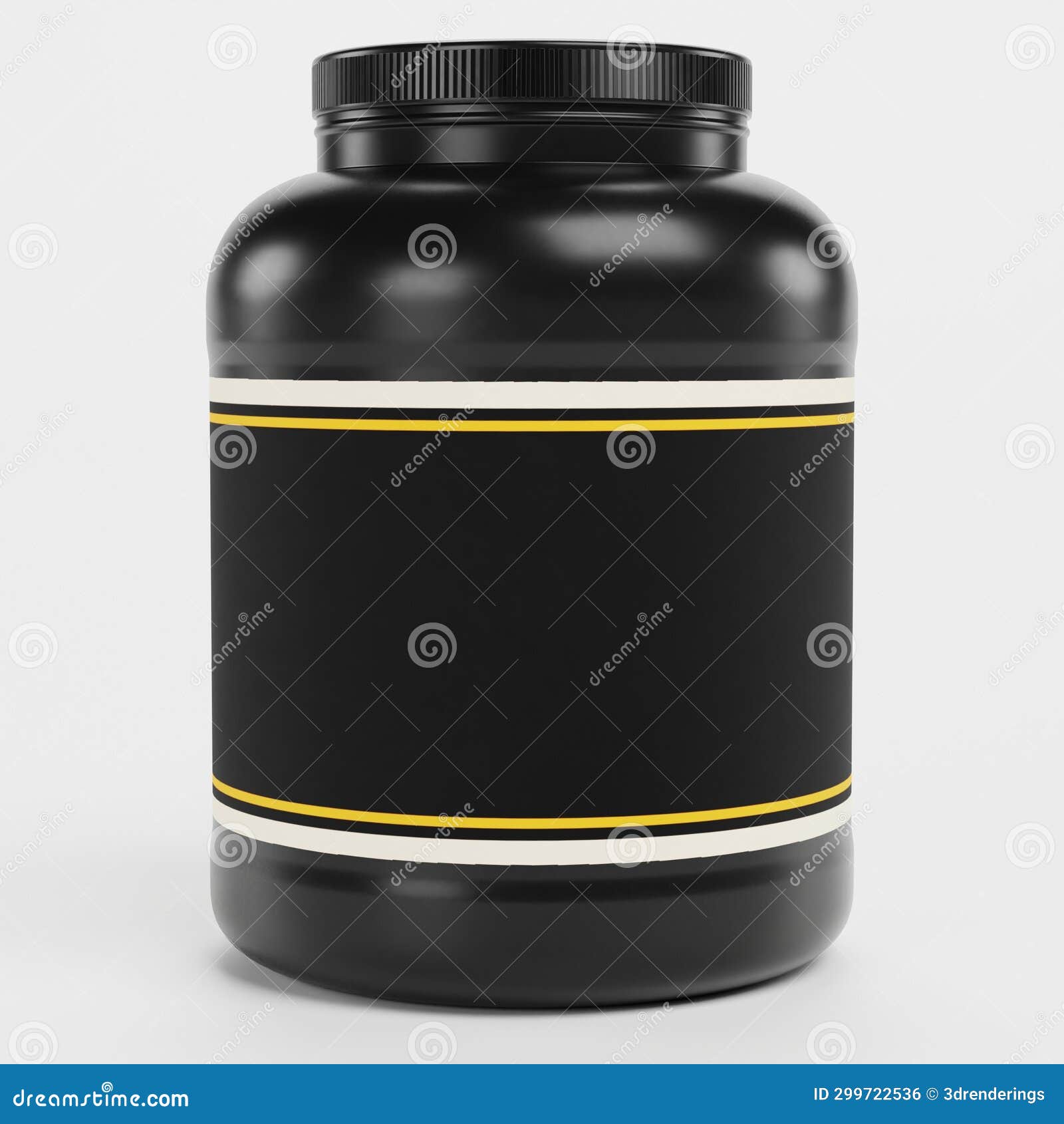 3D Render of Whey Protein stock illustration. Illustration of bottle ...