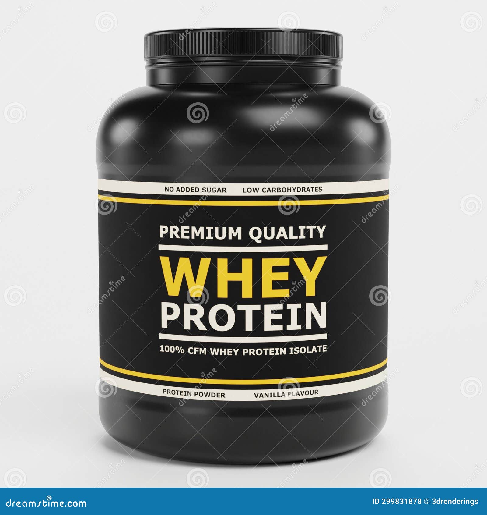 3D Render of Whey Protein stock illustration. Illustration of ...